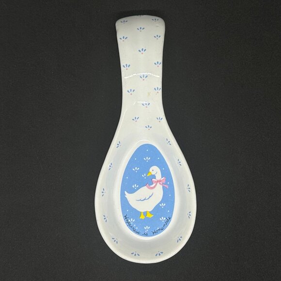 Vintage | Kitchen | Vintage 987 Goose Spoon Rest Porcelain Blue 9s ...